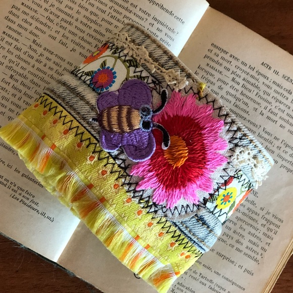 The Look Factory | Jewelry | Handmade Lace Denim Butterfly Upcycled Art ...